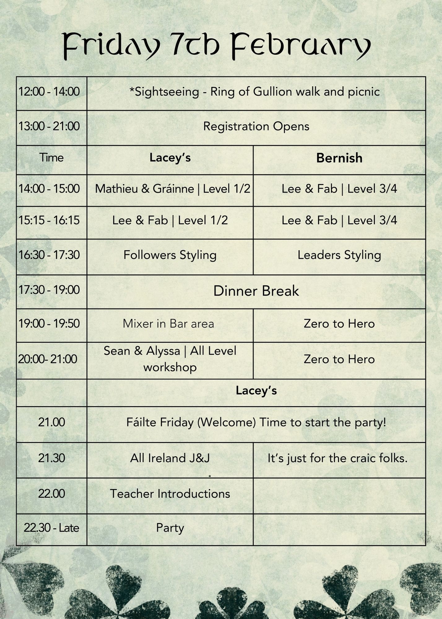 Schedule - TrinitySwing